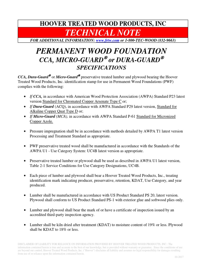 Permanent Wood Foundation | PDF