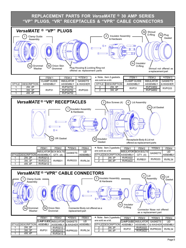 KIL Versamate 30 AMP Replacement Parts IS | PDF