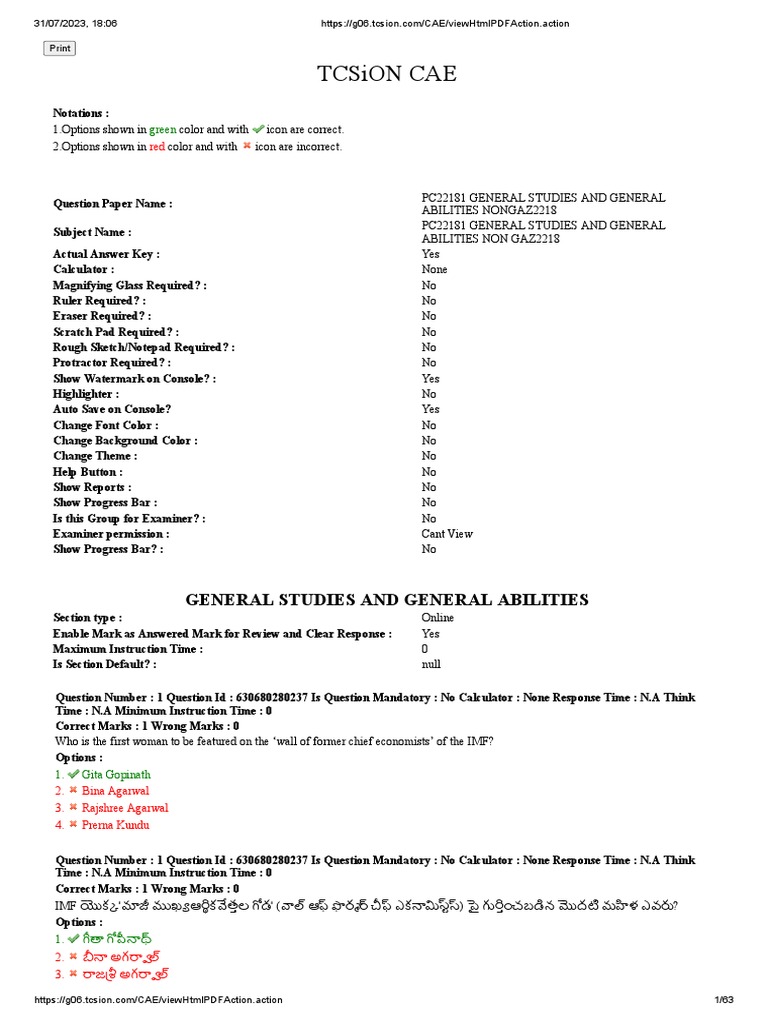 Tcsion Cae: General Studies and General Abilities | PDF | Chlorofluorocarbon | Greenhouse Gas