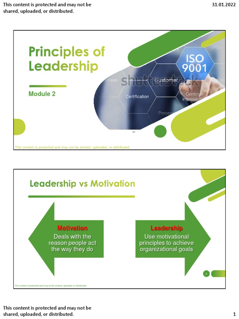 Module 2 Principles of Leadership | PDF | Leadership | Organizational Culture
