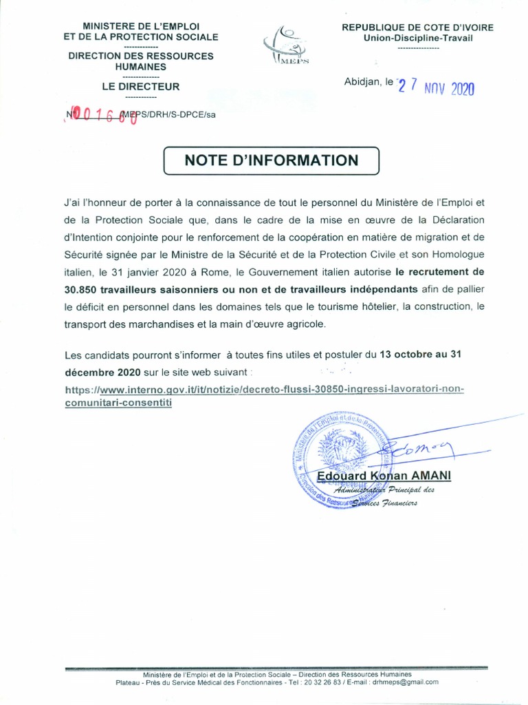 Note D'information | PDF