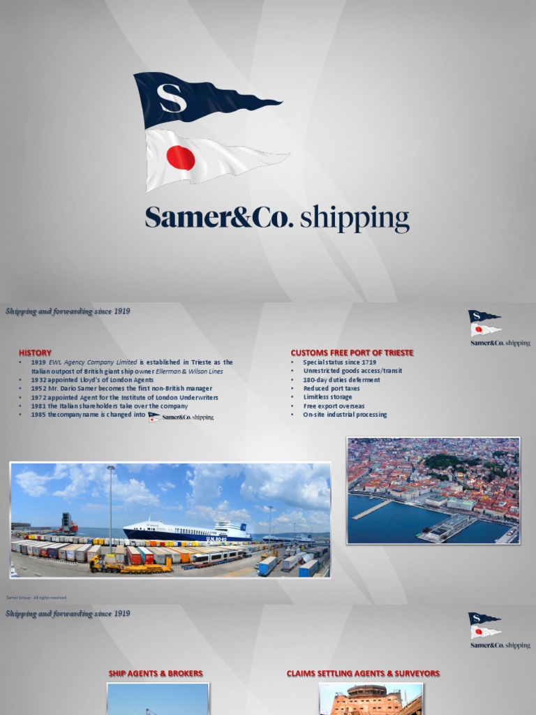 Samer Group: Shipping & Logistics Since 1919 | PDF | Business