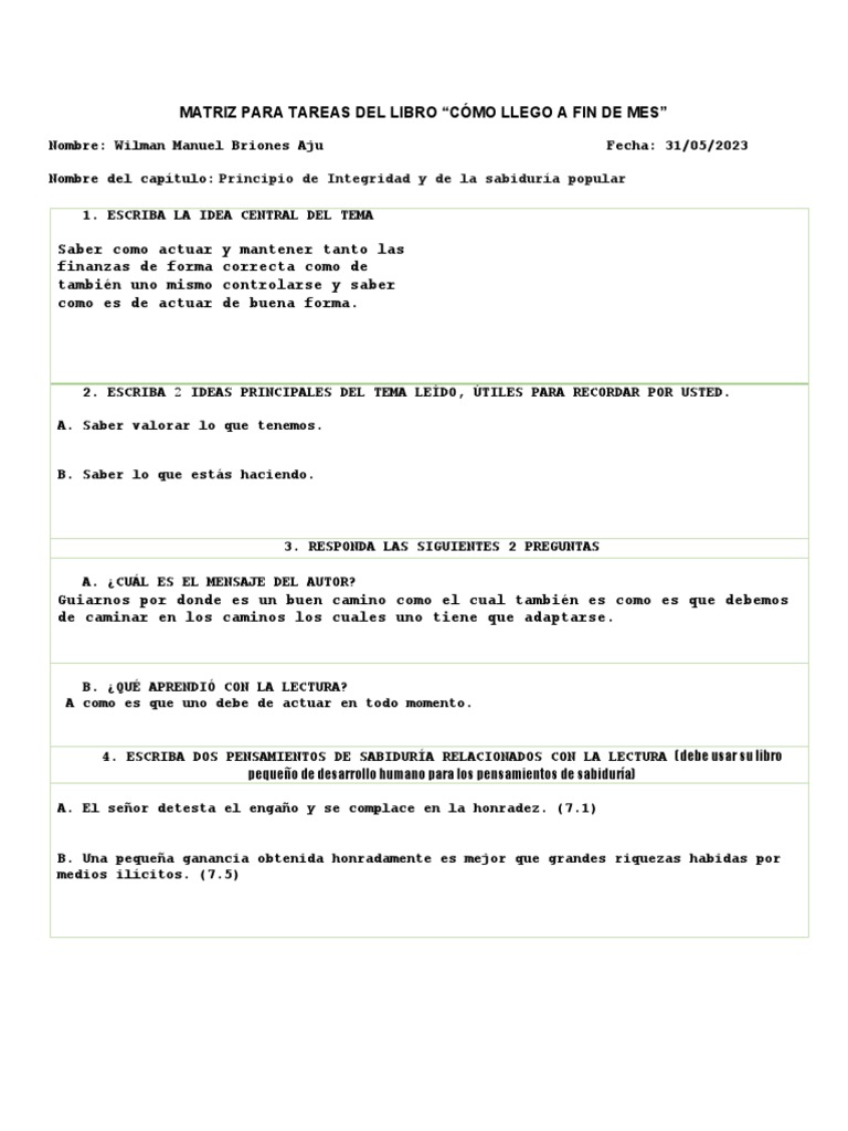 Principio de Integridad y de la sabiduría popular | PDF