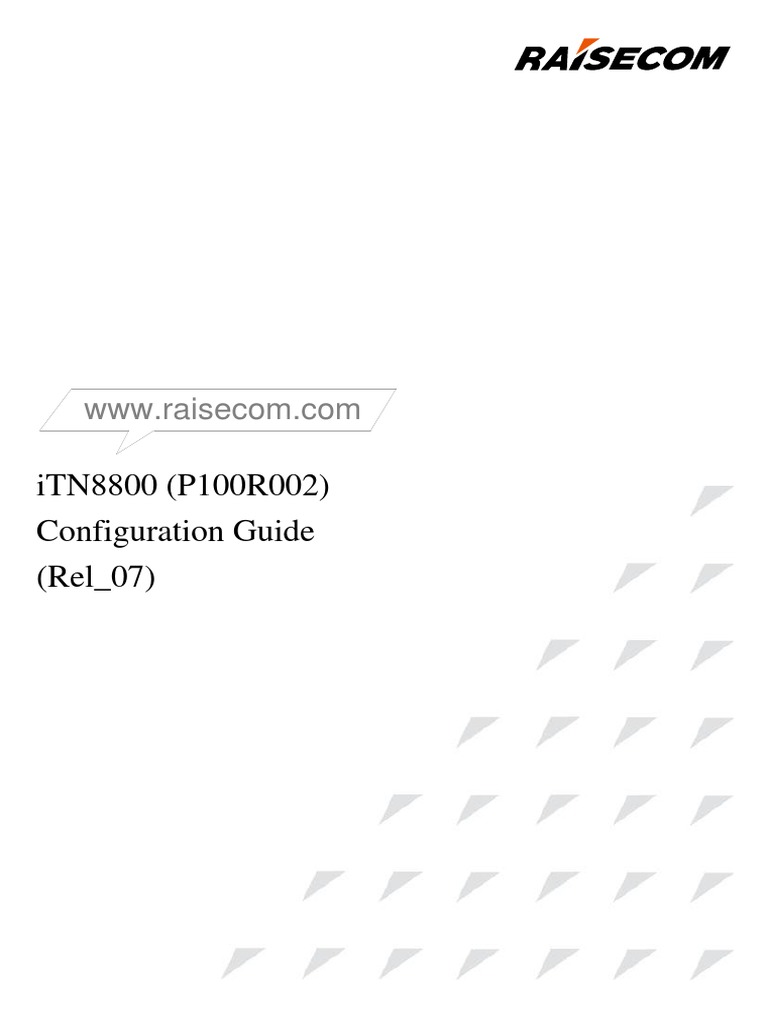 iTN8800 (P100R002) Configuration Guide (Rel - 07) | PDF