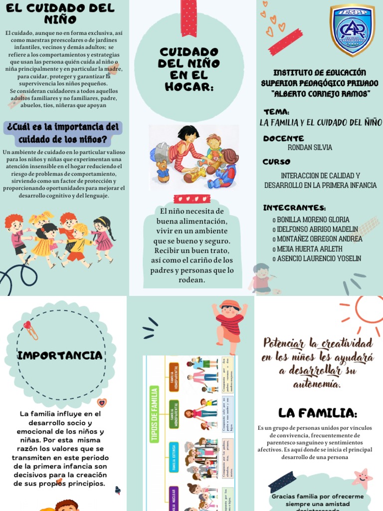 Folleto Infantil para Actividades Proyectos y Juegos Con Niños Doodle ...