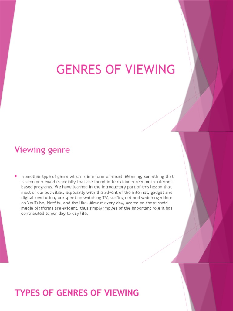 Genres of Viewing | PDF