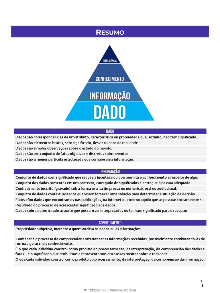 01 - Dado e Informacao | PDF