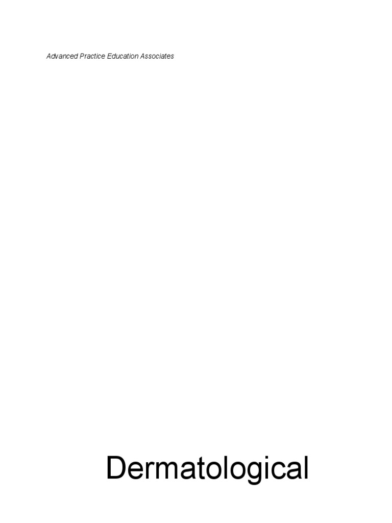 Apea Derm Study Notes Ce | PDF