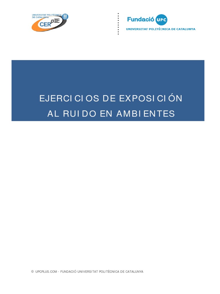 Ejercicios de Exposición Al Ruido en Ambientes Laborales | PDF