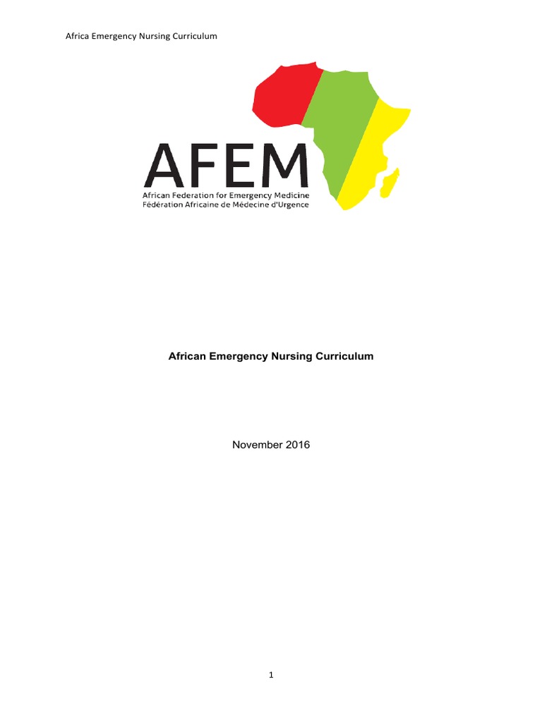 AFEM African Emergency Nursing Curriculum | PDF