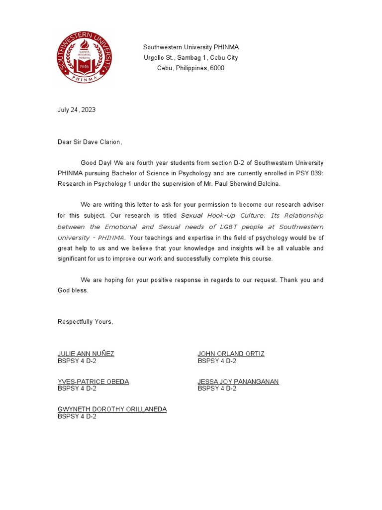 Request Letter | PDF