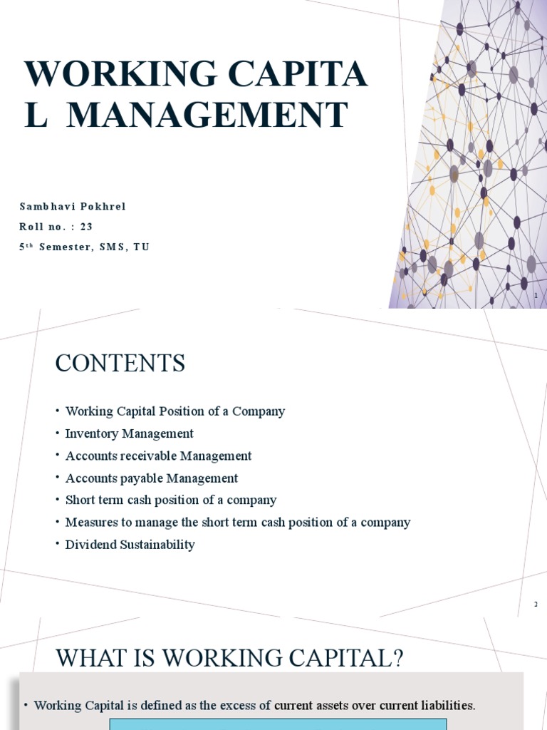 Working Capital Management | PDF