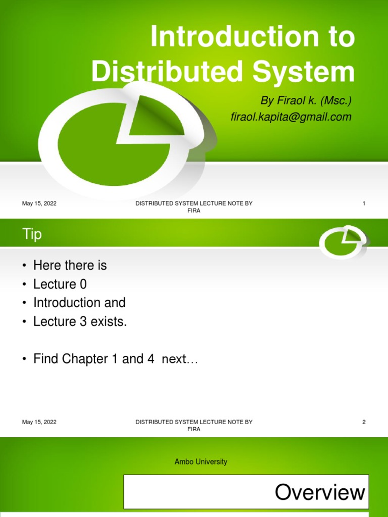 Overview of Distributed Systems Concepts | PDF