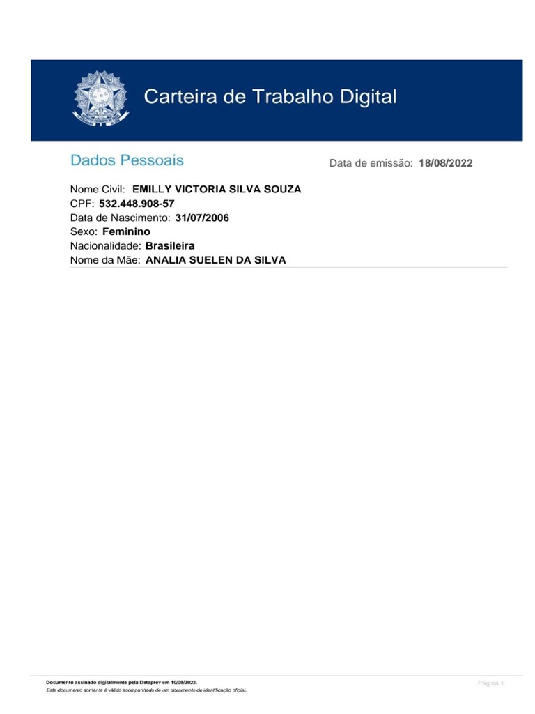 Carteira de Trabalho Digital | PDF