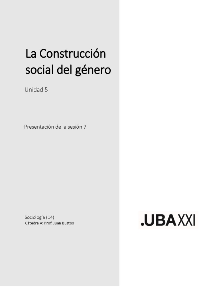 Género: Construcción Social y Poder | PDF