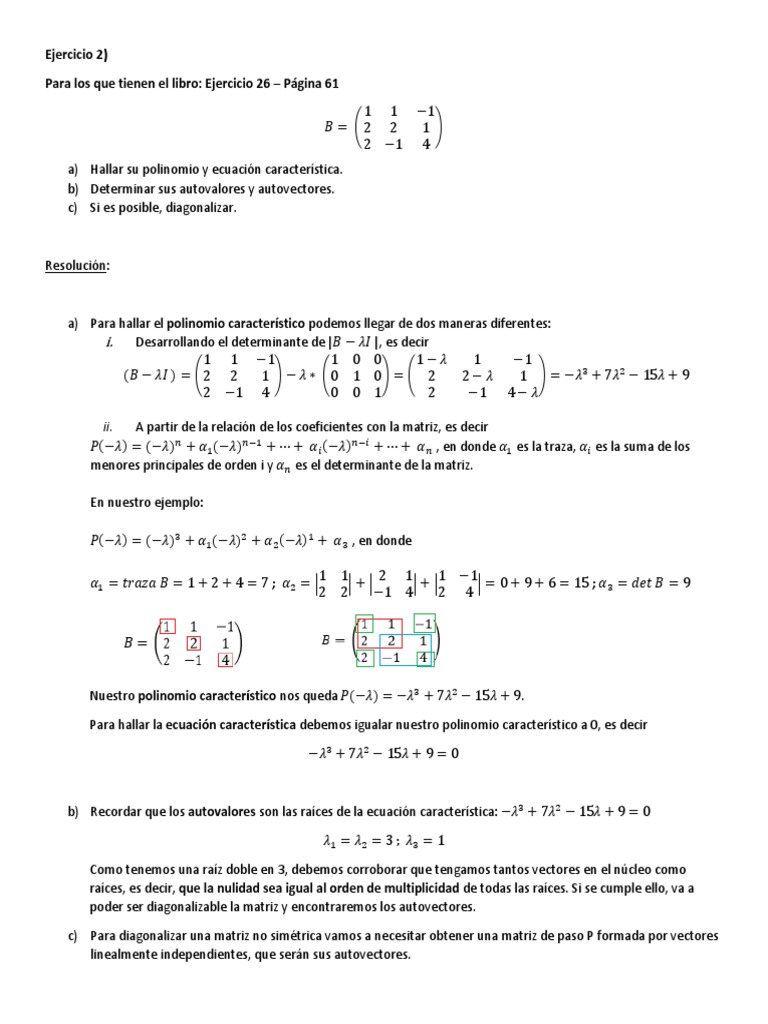 Ejercicios Diagonalización | PDF