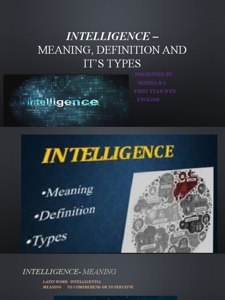 Intelligence | PDF