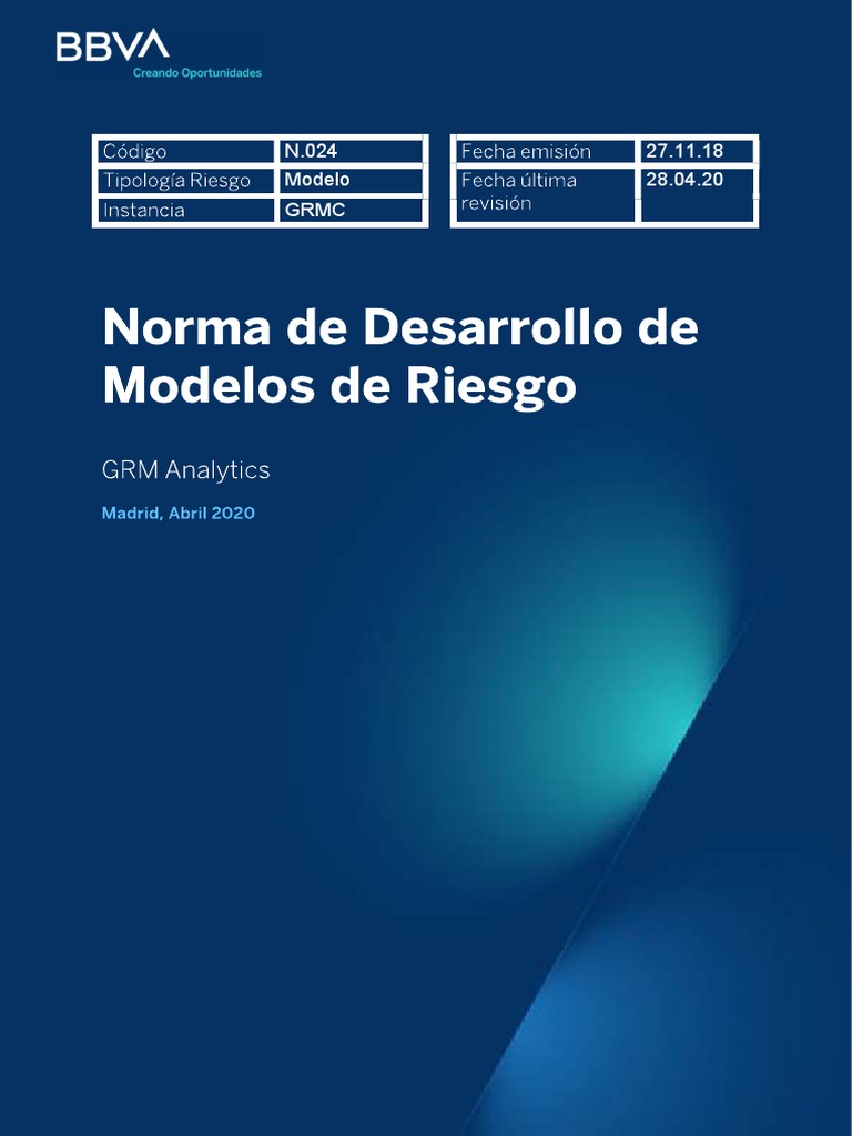 Norma Desarrollo de Modelos de Riesgo | PDF