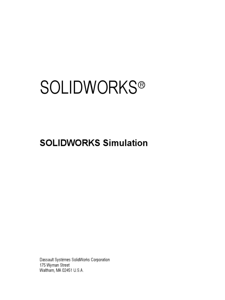 Solidworks Simulation Training Course | PDF
