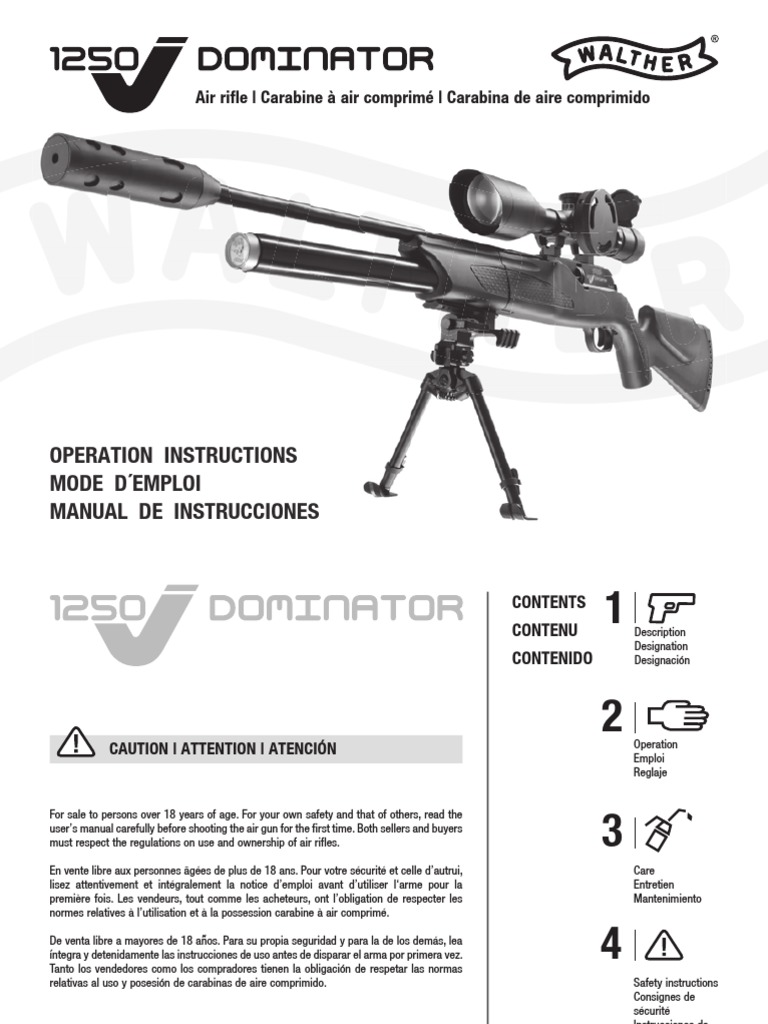 Walther 1250 Dominator Manual | PDF