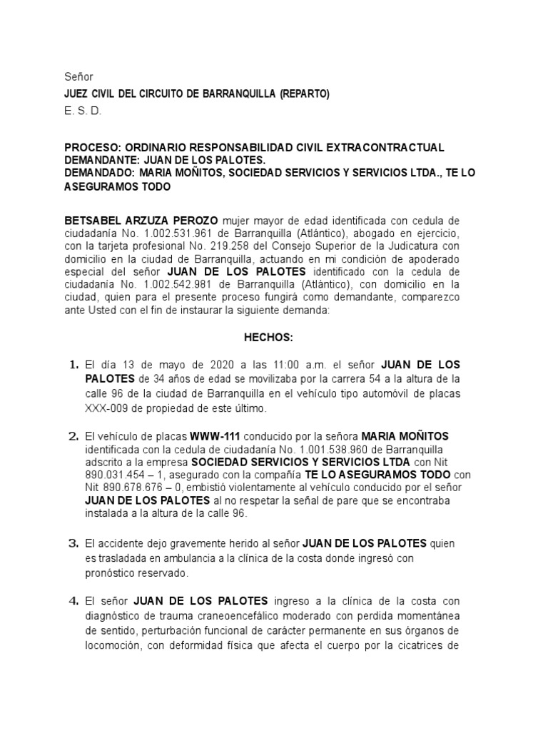 Demanda Procesal Civil | PDF