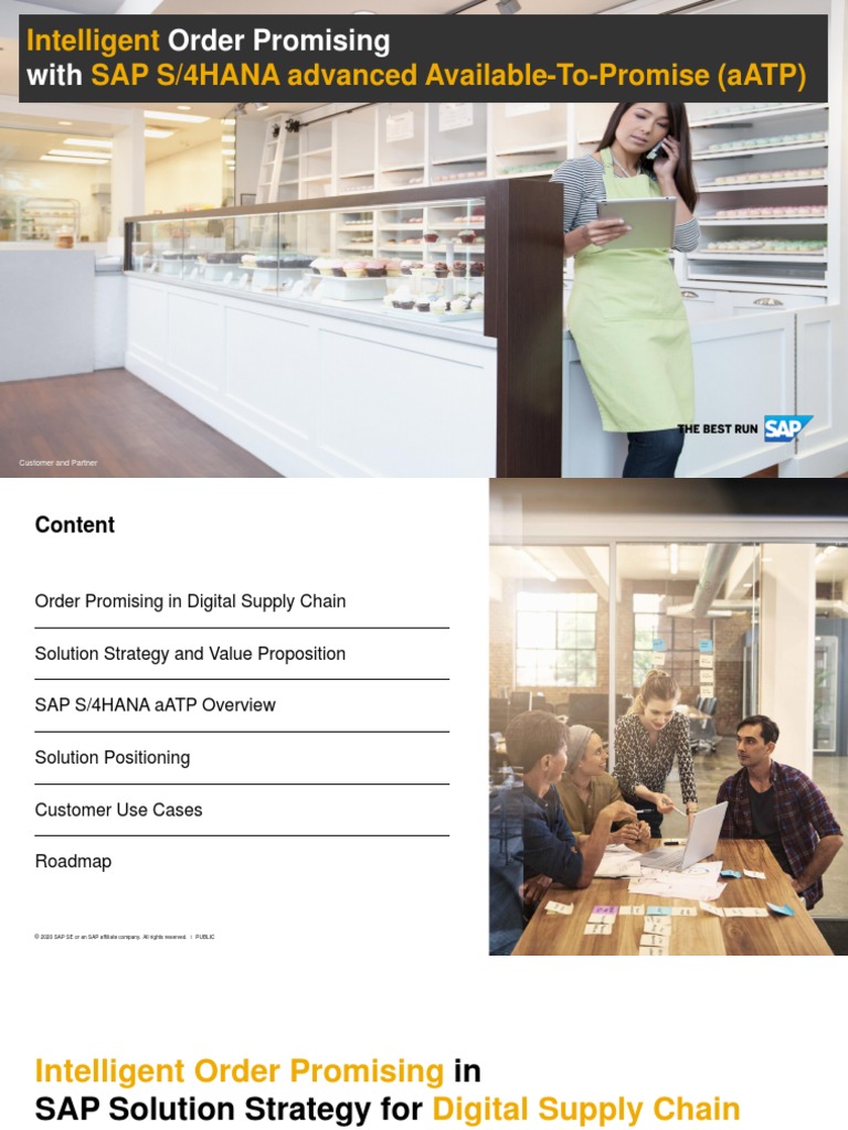 Intelligent Order Promising in SAP S/4HANA | PDF | Logistics | Supply Chain