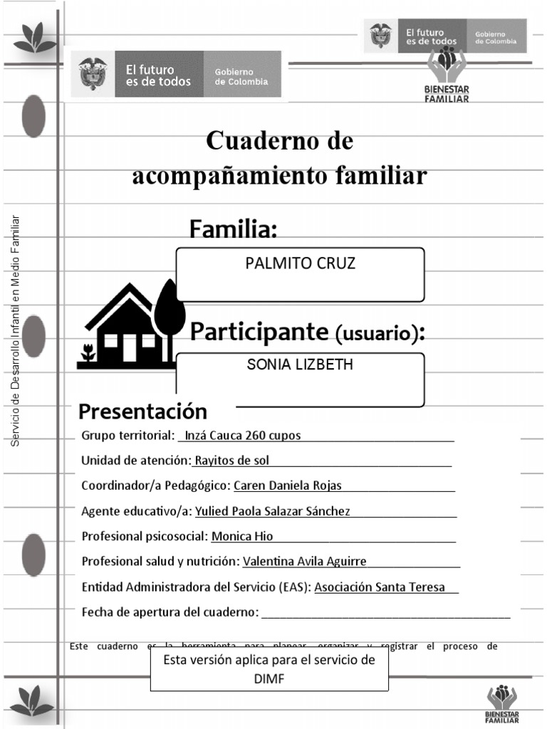 Cuaderno de 2 Acompañamiento Familiar DIMF Versión Junio 2 (Recuperado Automáticamente) | PDF