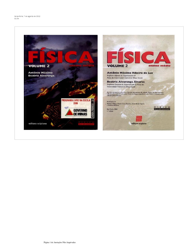 Curso de Fisica Vol 2 Antonio Maximo Beatriz Alvarenga | PDF Curso de Fisica Vol 2 Antonio Maximo Beatriz Alvarenga | PDF