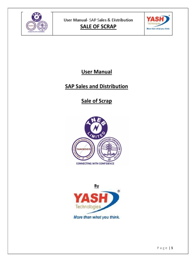 02-User Manual-SD-Sale of Scrap | PDF