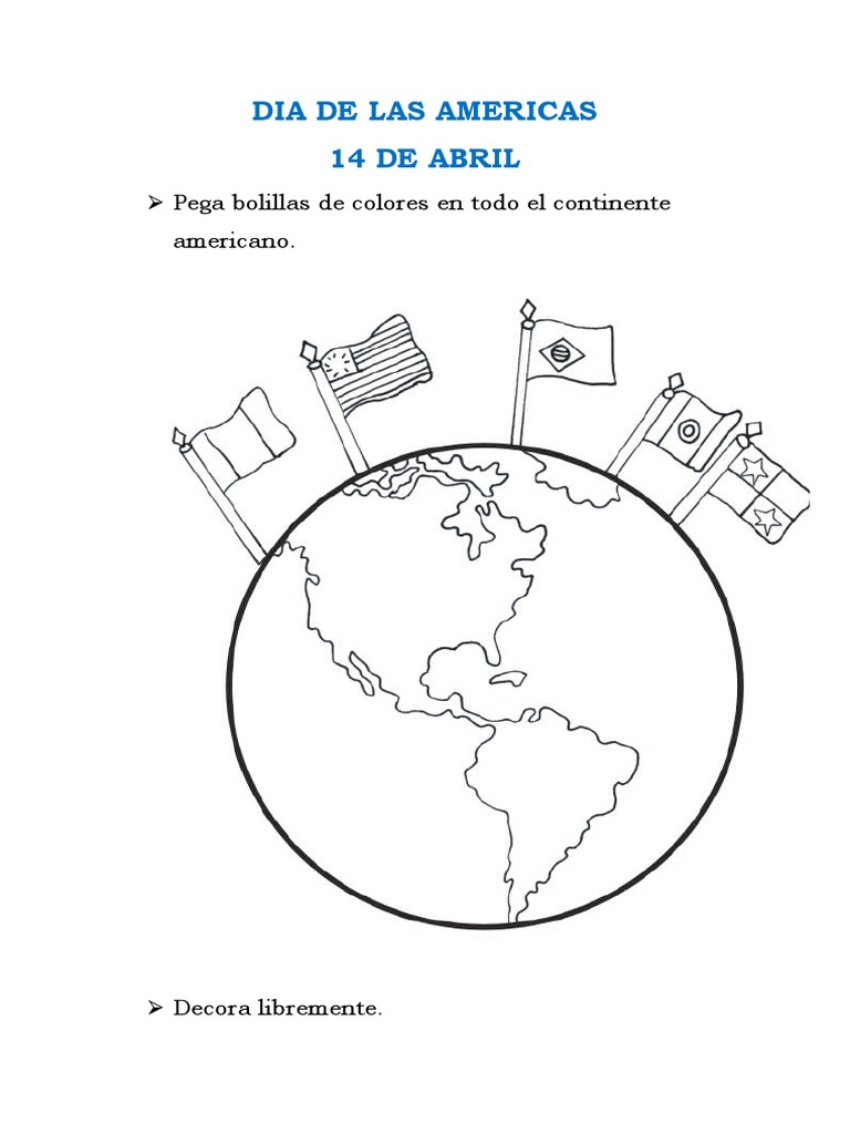 Actividades de Dibujo para el Día de las Américas | PDF | Hogar ...