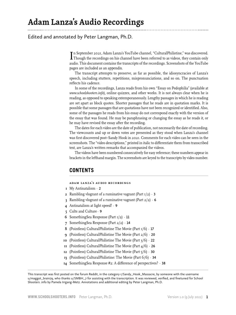 Lanza Recordings 1.0 | PDF