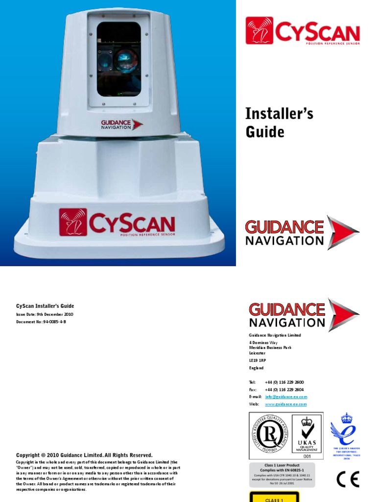 94-0085-4-B Cyscan (Console) Installer's Guide | PDF