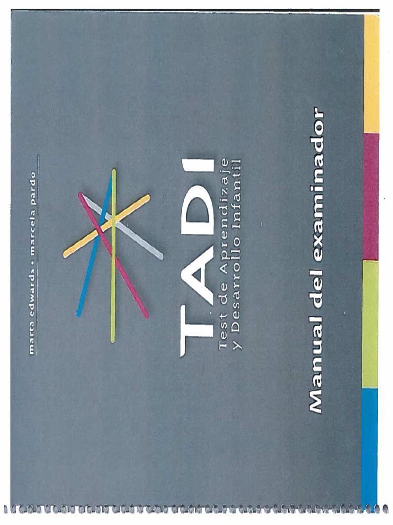 Test de Aprendizaje y Desarrollo Infantil Tadi Manualpdf - Compress | PDF
