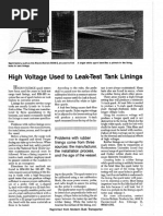 Spark Test Procedure for Rubber Lining | PDF