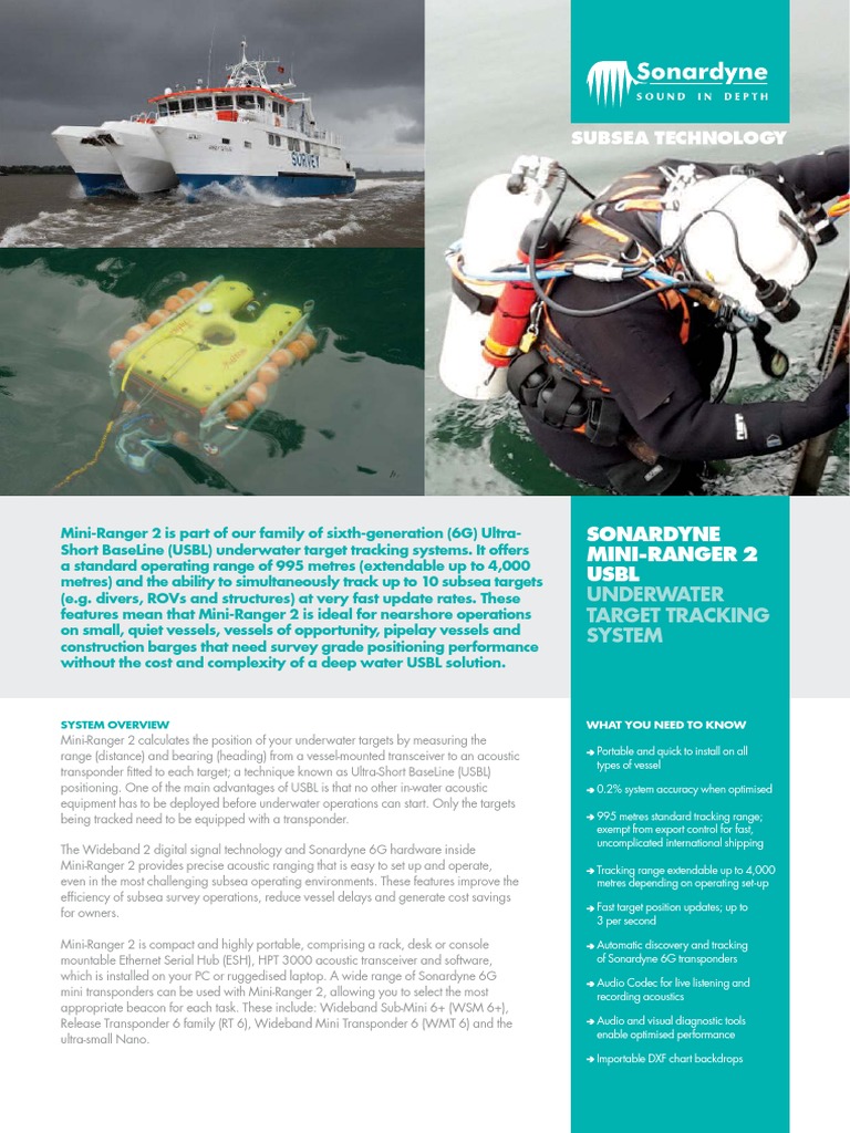 Sonardyne Mini Ranger 2 1 | PDF
