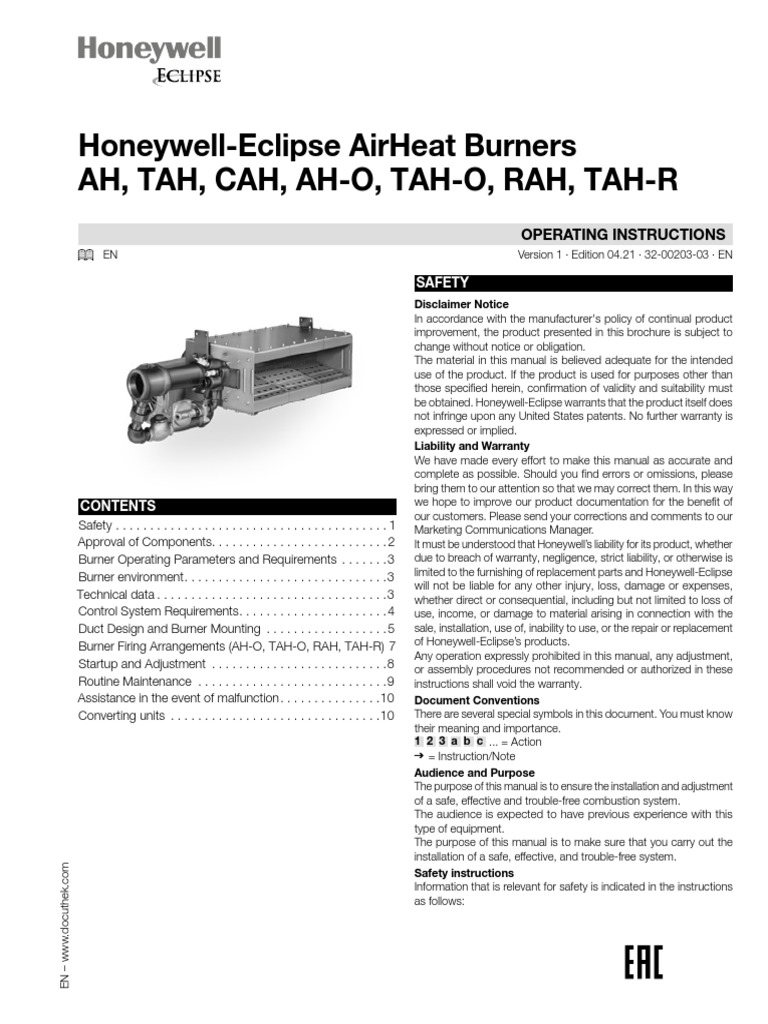 AH Operating Instructions | PDF