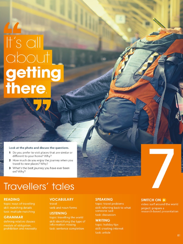Gold Experience B1 7 Travellers' Tales - Student's Book | PDF