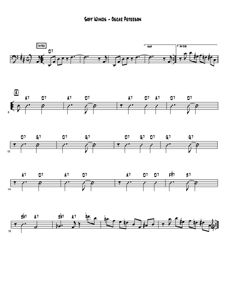 Soft Winds - Oscar Peterson Arr | PDF