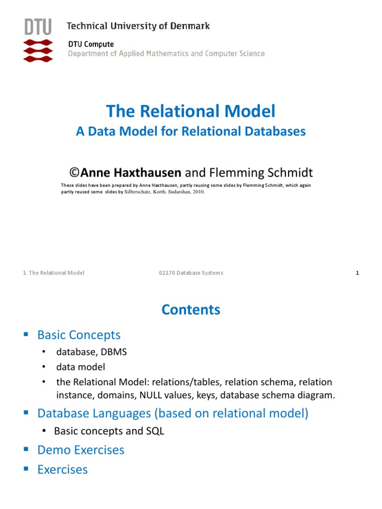 The Relational Model | PDF | Relational Model | Relational Database