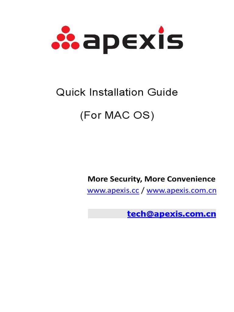 Apexis_Quick Installation Guide_MAC_-V1.0 | PDF
