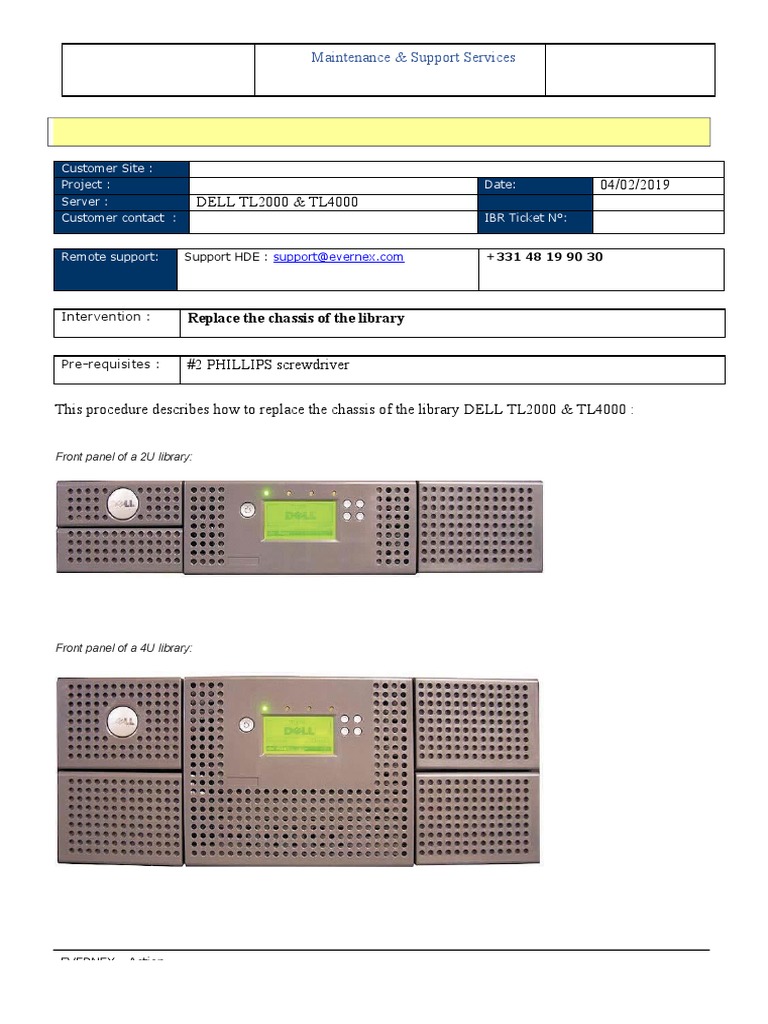 DELL - TL2000 TL4000-Replace Chassis Procedure | PDF