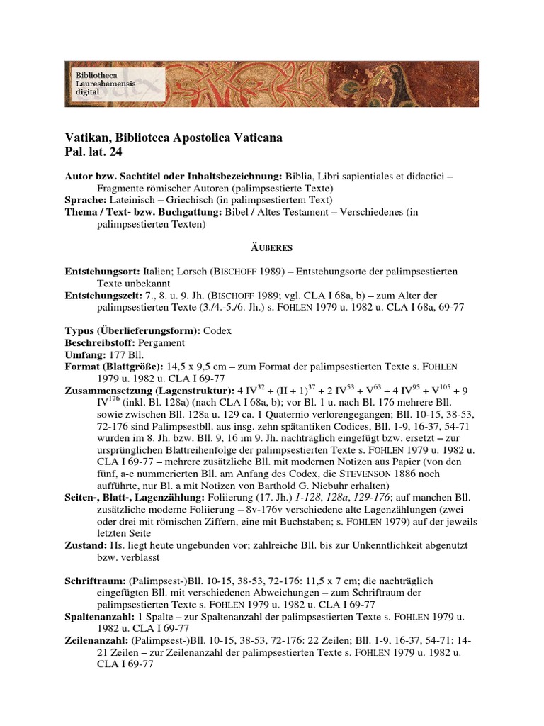 Bav Pal Lat 24 | PDF