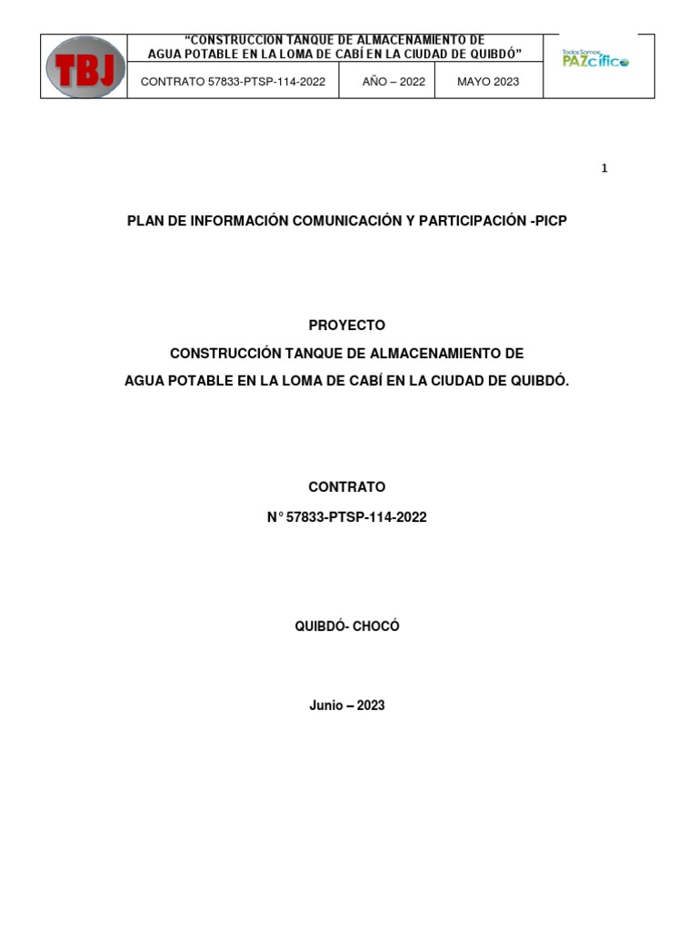 Plan - de Información - Comunicación - y - Participación-Picp-V1 - TBJ ...
