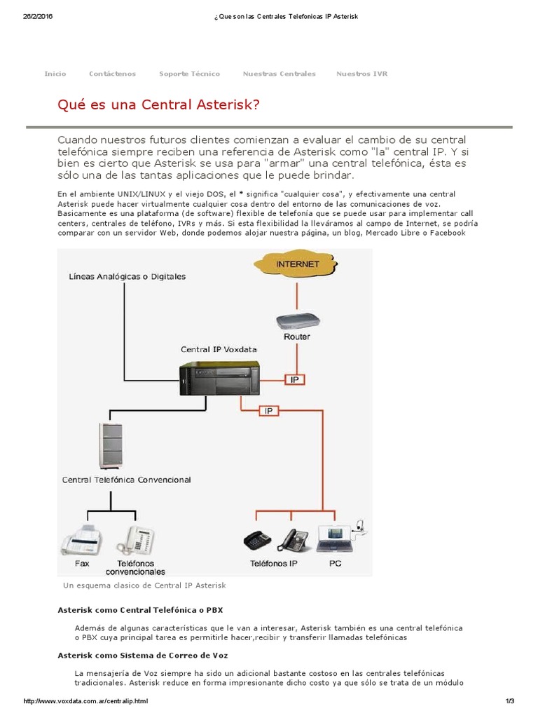Centrales IP Asterisk: Funciones y Beneficios | PDF | Central ...