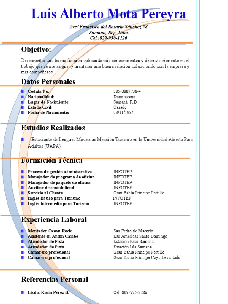 Pm-Plantilla Curriculum Vitae Luis Alberto Mota 13-07-2020 | PDF
