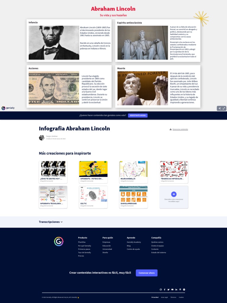 Infografia Abraham Lincoln | PDF