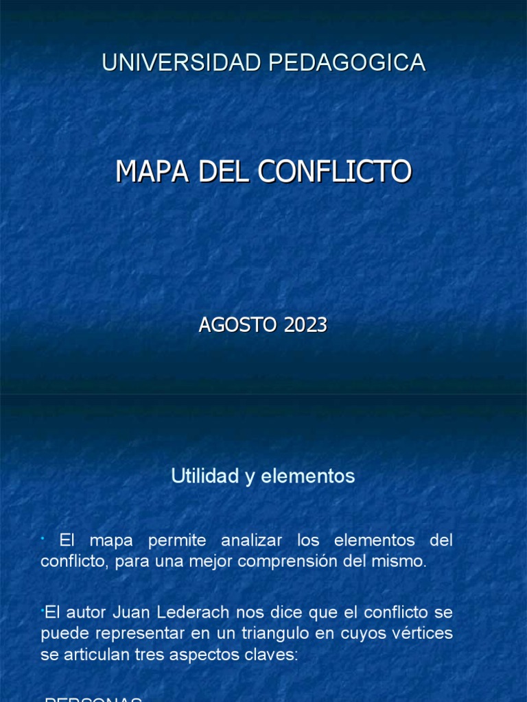Mapa Del Conflicto | PDF | Conflicto (proceso) | Psicología Social