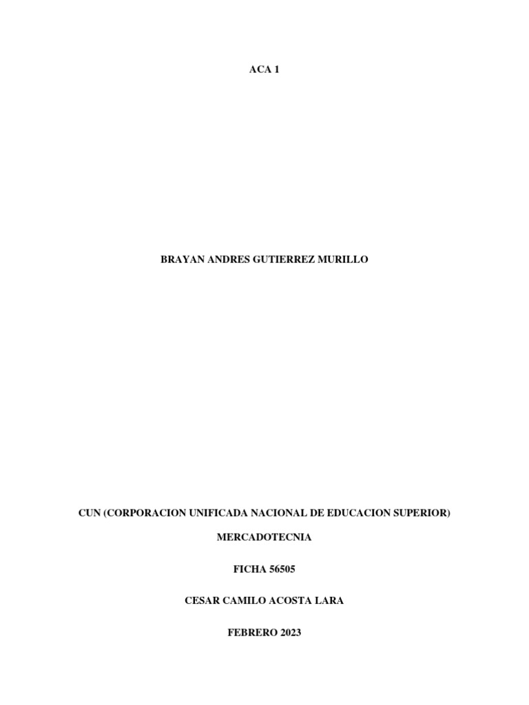 Aca 1 Mercadotecnia Terminado | PDF