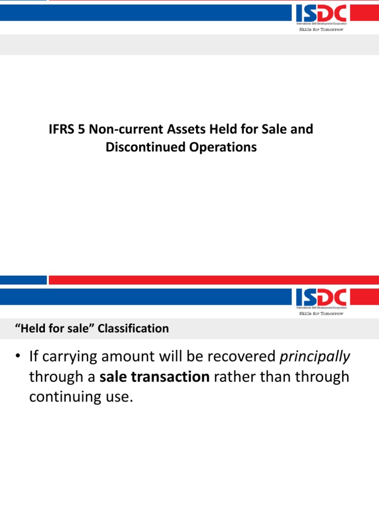 IFRS 5 - Assets HFS and DO | PDF