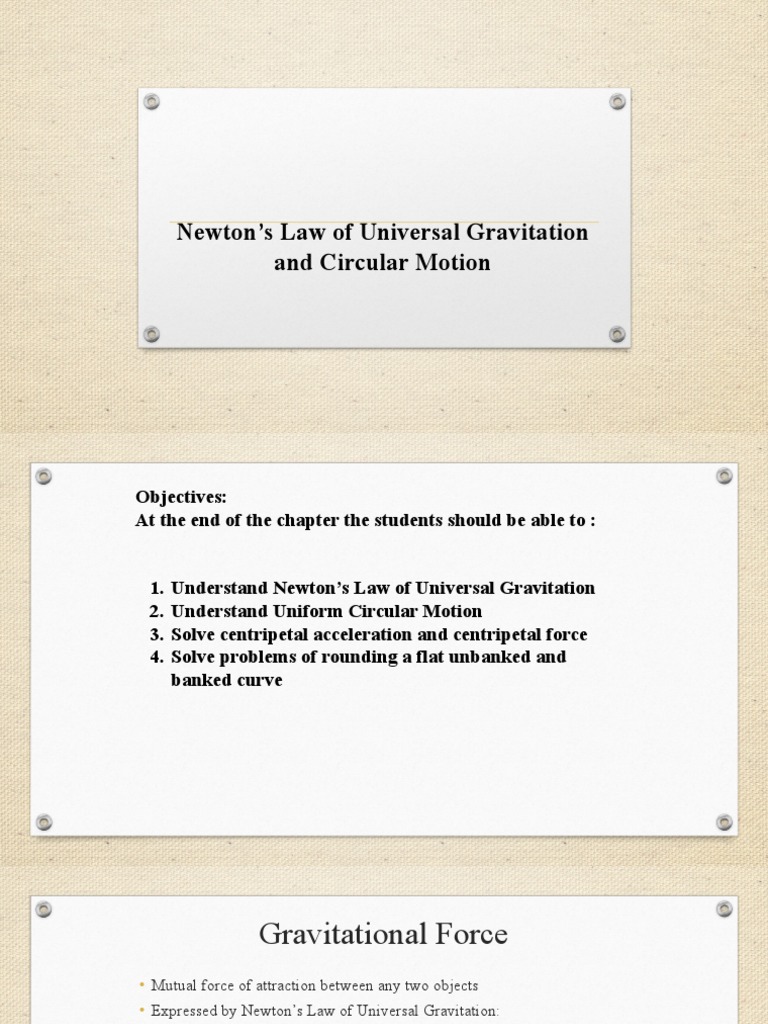 Newton's Gravitation & Circular Motion Guide | PDF